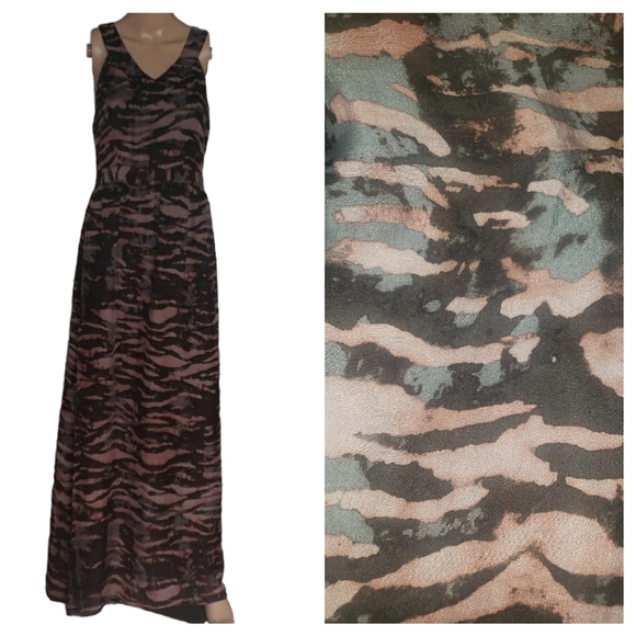 Jenny Han | Dresses | Jenny Han M Silk Sleeveless Vneck Lace Upper Back ...